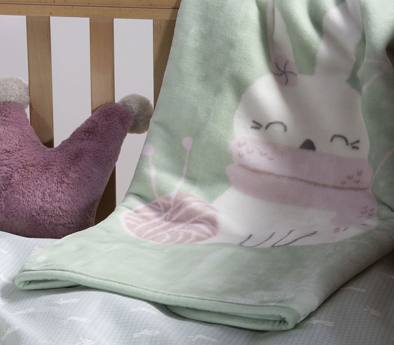 NEF-NEF ΒΡΕΦΙΚΗ ΚΟΥΒΕΡΤΑ ΚΟΥΝΙΑΣ I LOVE BUNNIES 100X140, 100% ...